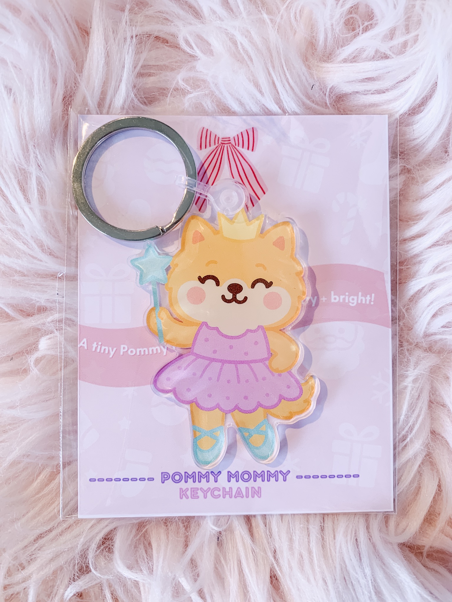 Sugar Plum Fairy Pommy Keychain - Pommy Mommy